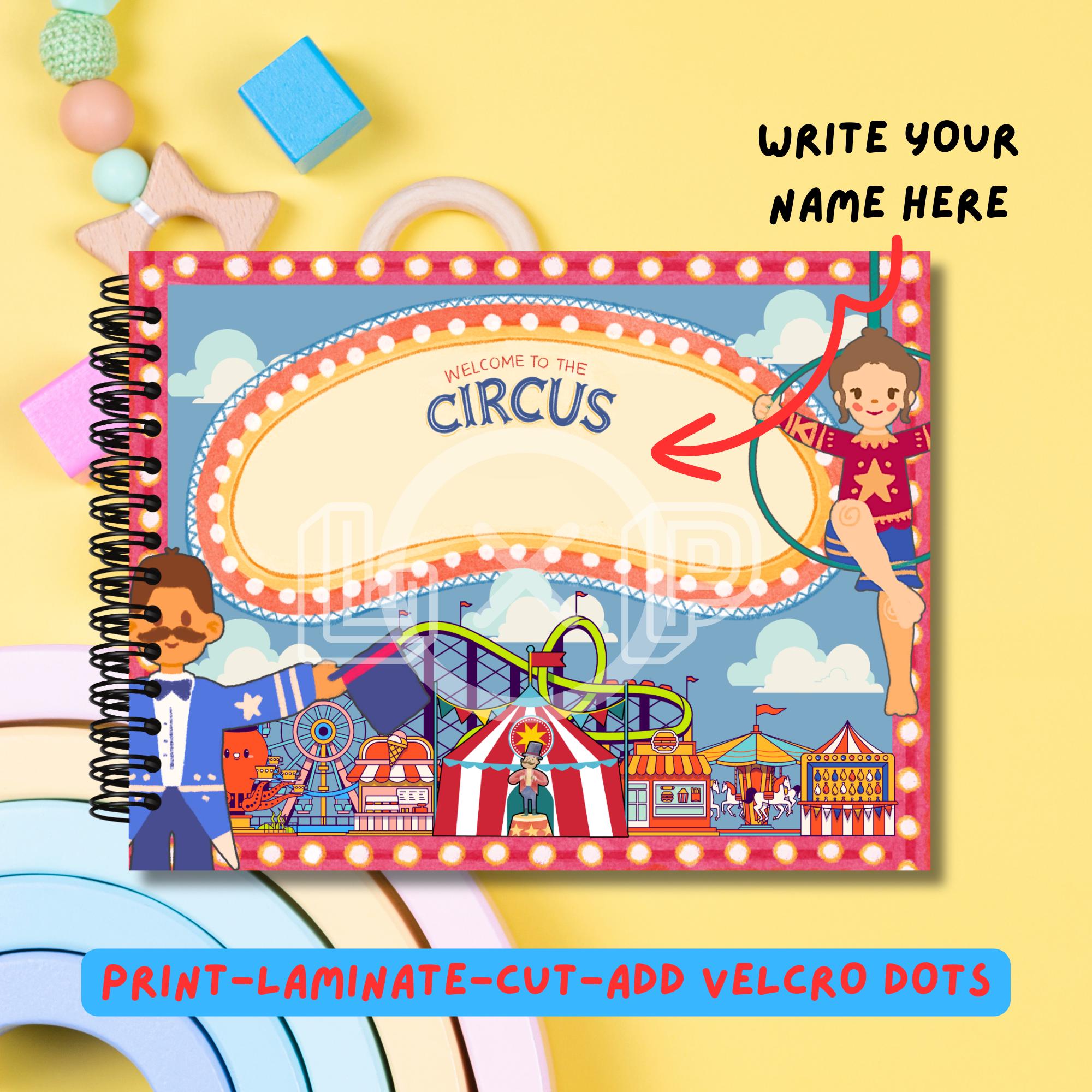 Circus Theme Kid's Busy Book, Printable Digital Download. Pre School ...