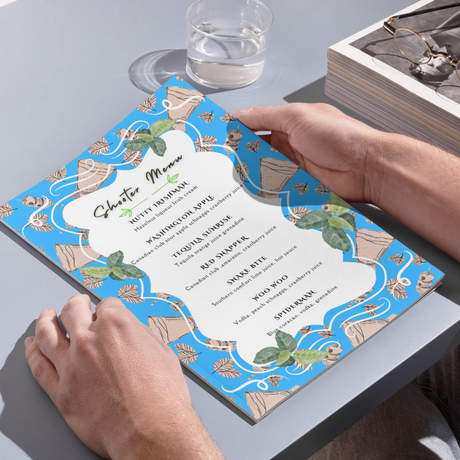 Cocktail Menu Editable Template. Instant Digital Download. Bar Cocktail ...