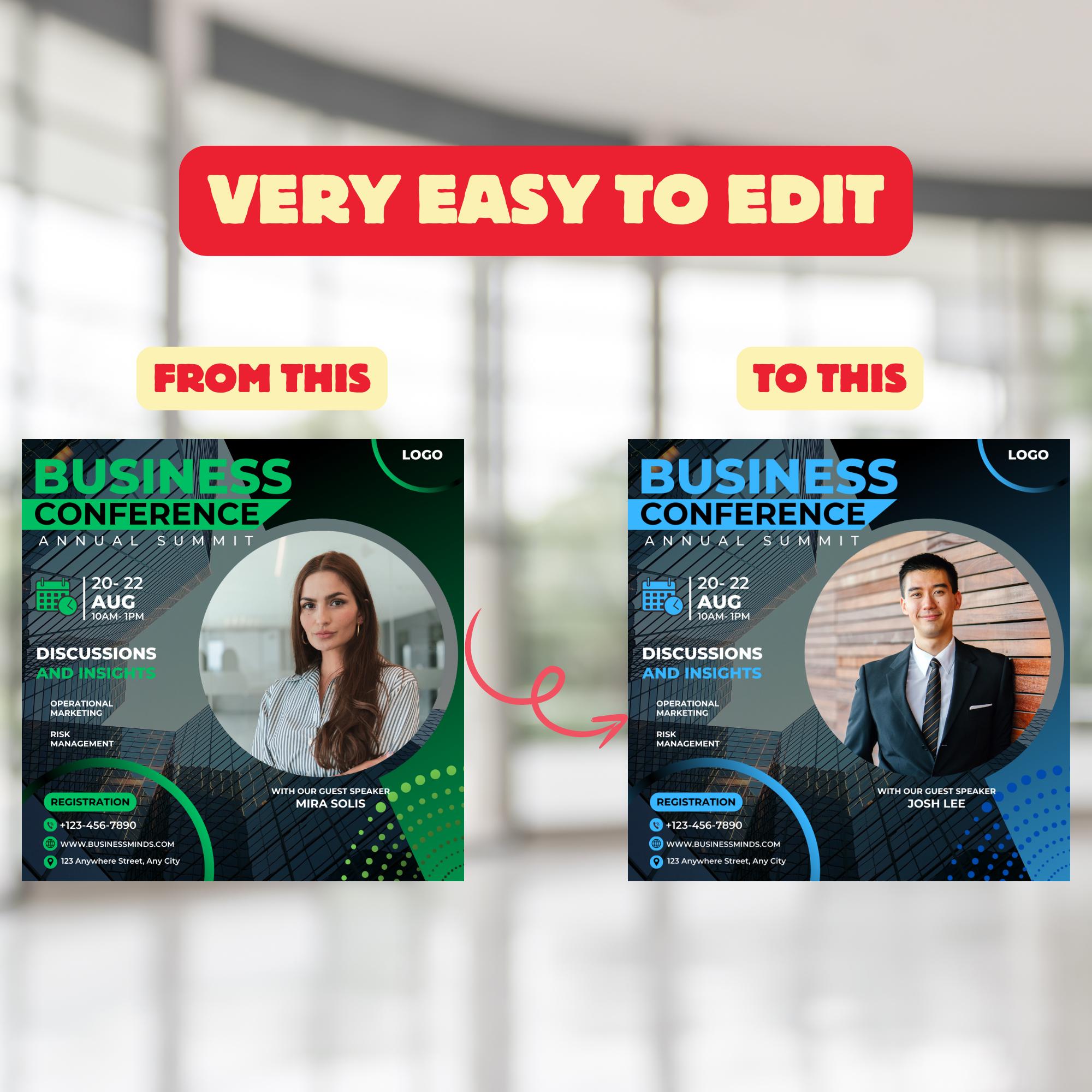 Business Conference Flyer Template: Editable Canva Design - Etsy