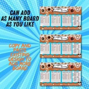 Digital Animated Coffee Shop Menu Board Template - Customizable Design ...