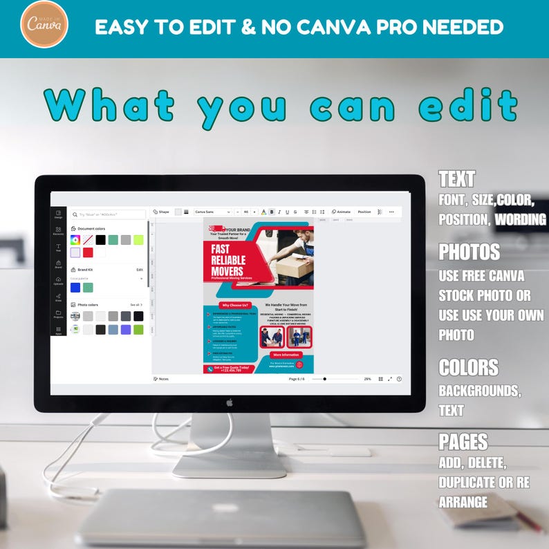 Moving Services Flyer Template. Customizable Flyer Design for Moving ...