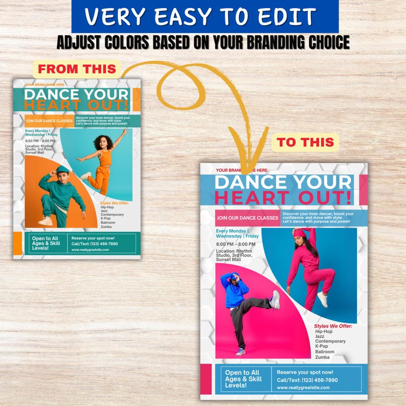 Editable Dance Camp Flyer Template | Dance Workshop Promotional Poster ...