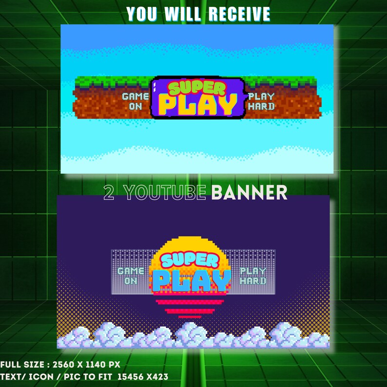 Youtube Gaming Vlog Branding Kit, Editable Digital Download. Canva ...