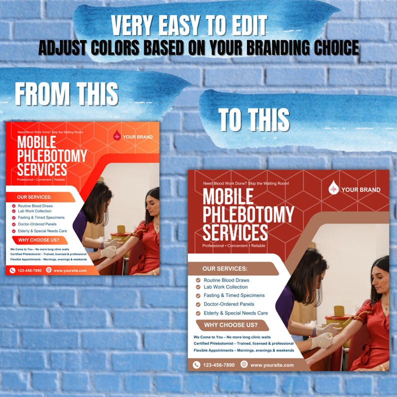 Mobile Phlebotomy Flyer Template: Healthcare Marketing Design (canva ...