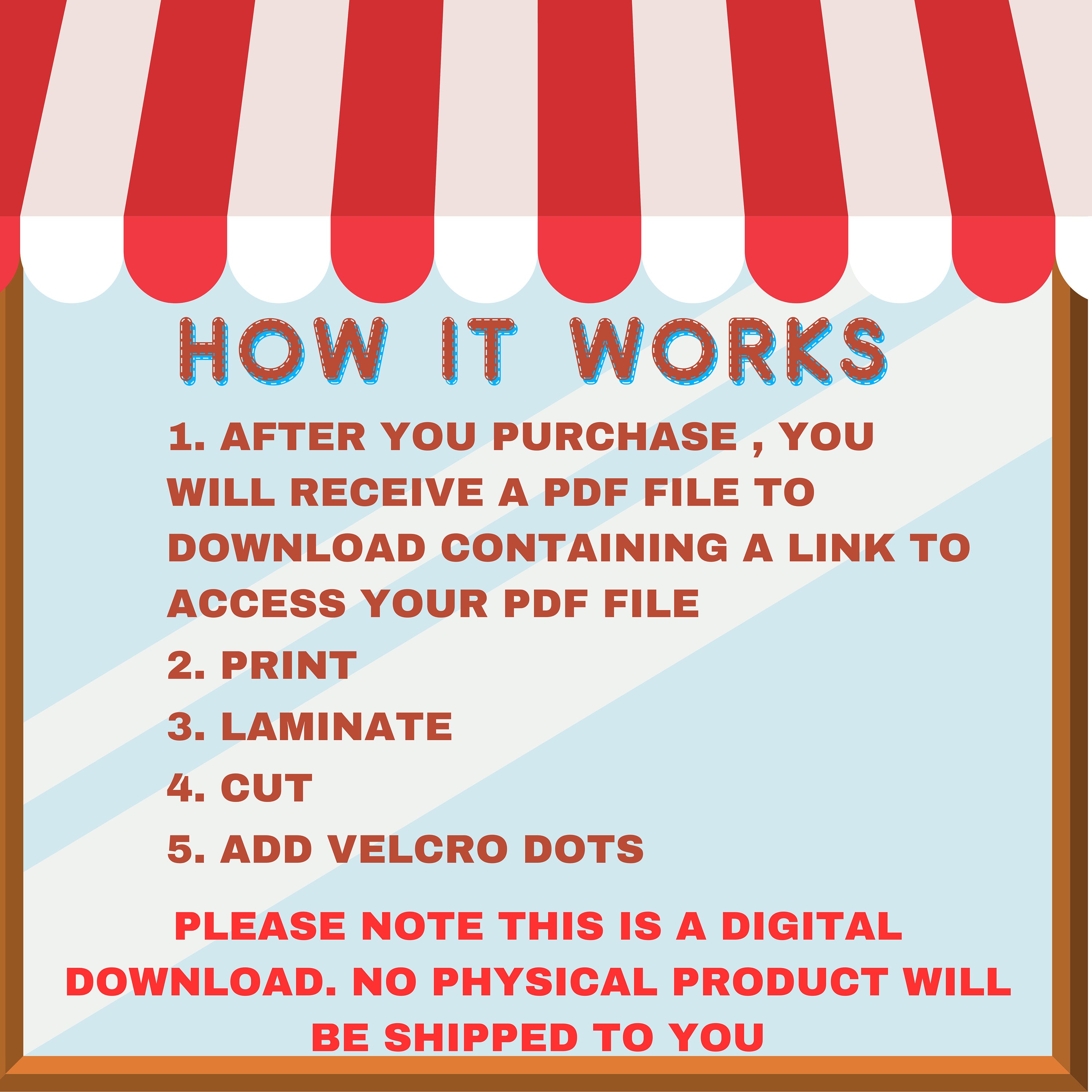 Circus Theme Kid's Busy Book, Printable Digital Download. Pre School ...