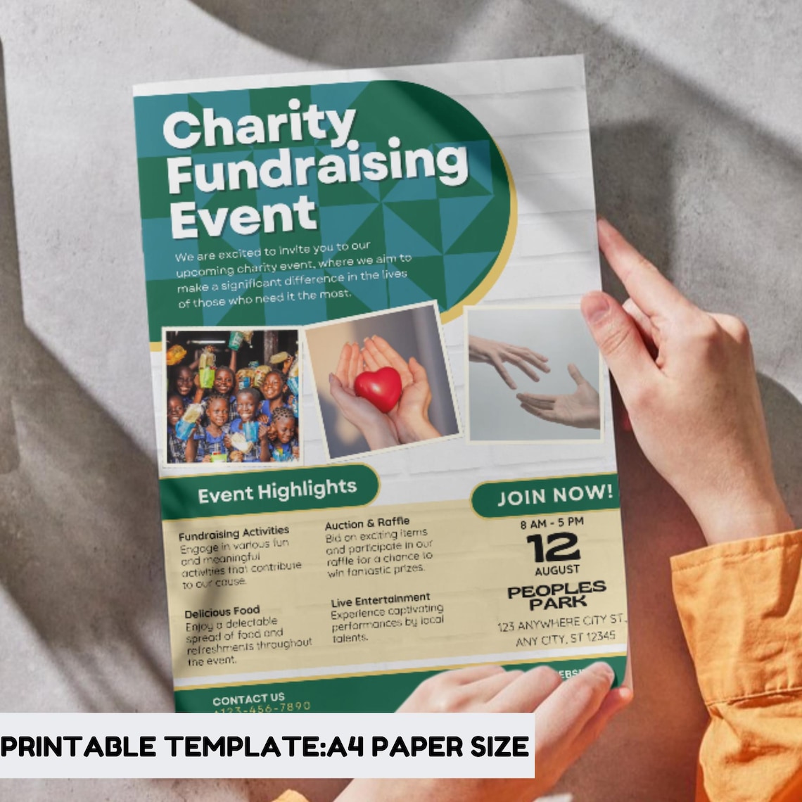 Charity Event Flyer Template: Customizable Canva Design (PDF) - Etsy