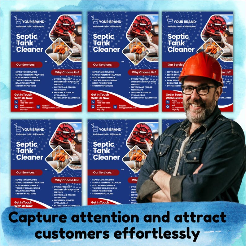 Septic Tank Cleaner Flyer Template: Canva Design (digital Download) - Etsy