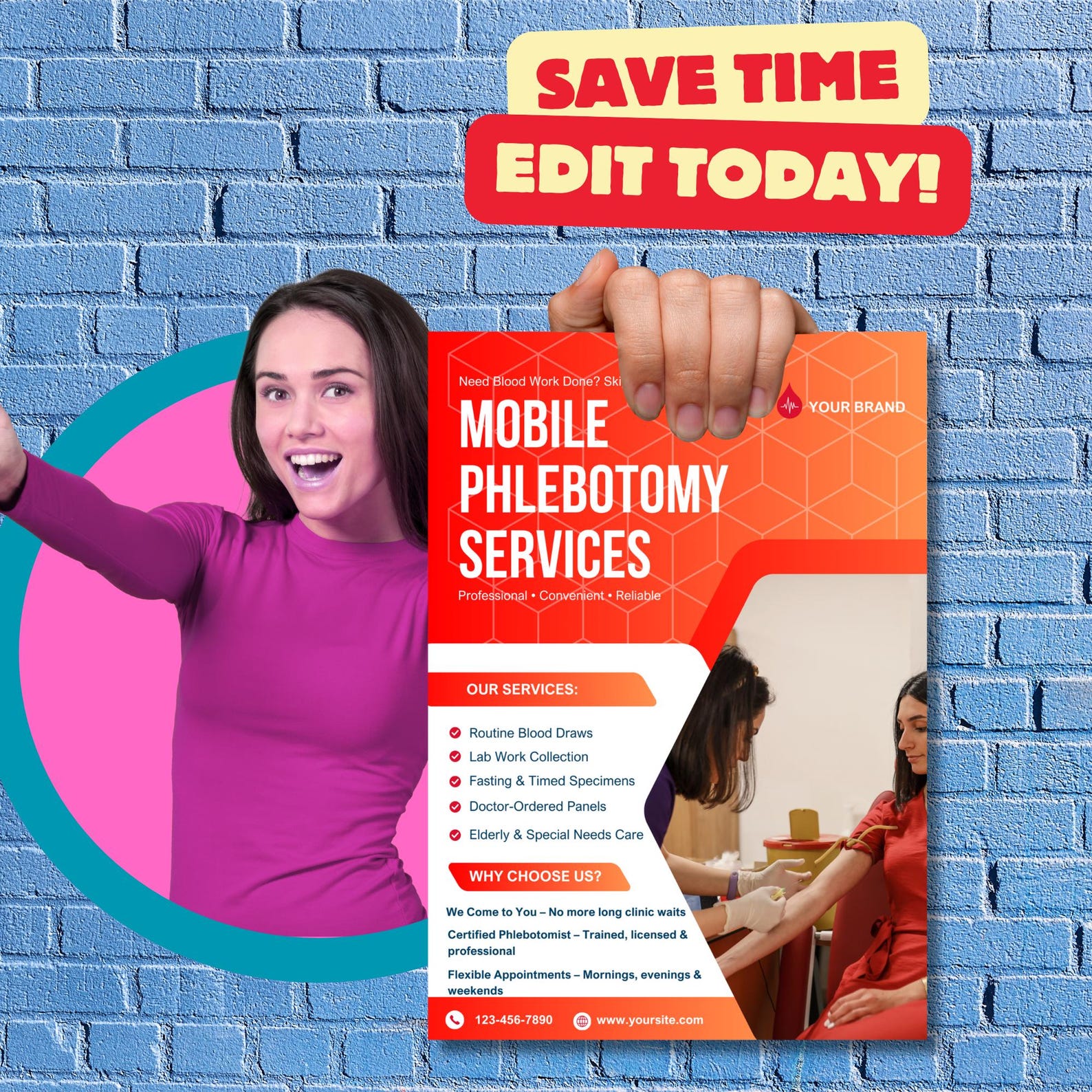 Mobile Phlebotomy Flyer Template: Healthcare Marketing Design (canva ...