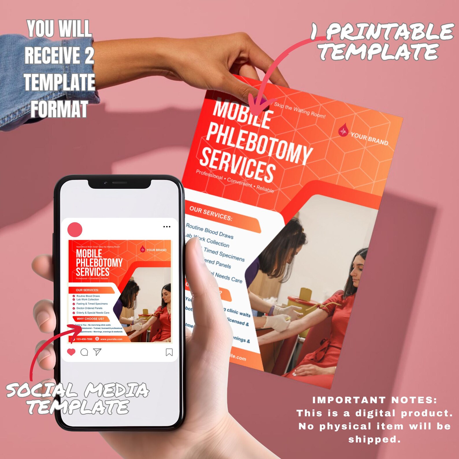 Mobile Phlebotomy Flyer Template: Healthcare Marketing Design (canva ...