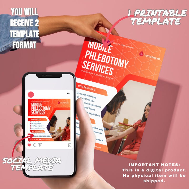 Mobile Phlebotomy Flyer Template: Healthcare Marketing Design (canva ...