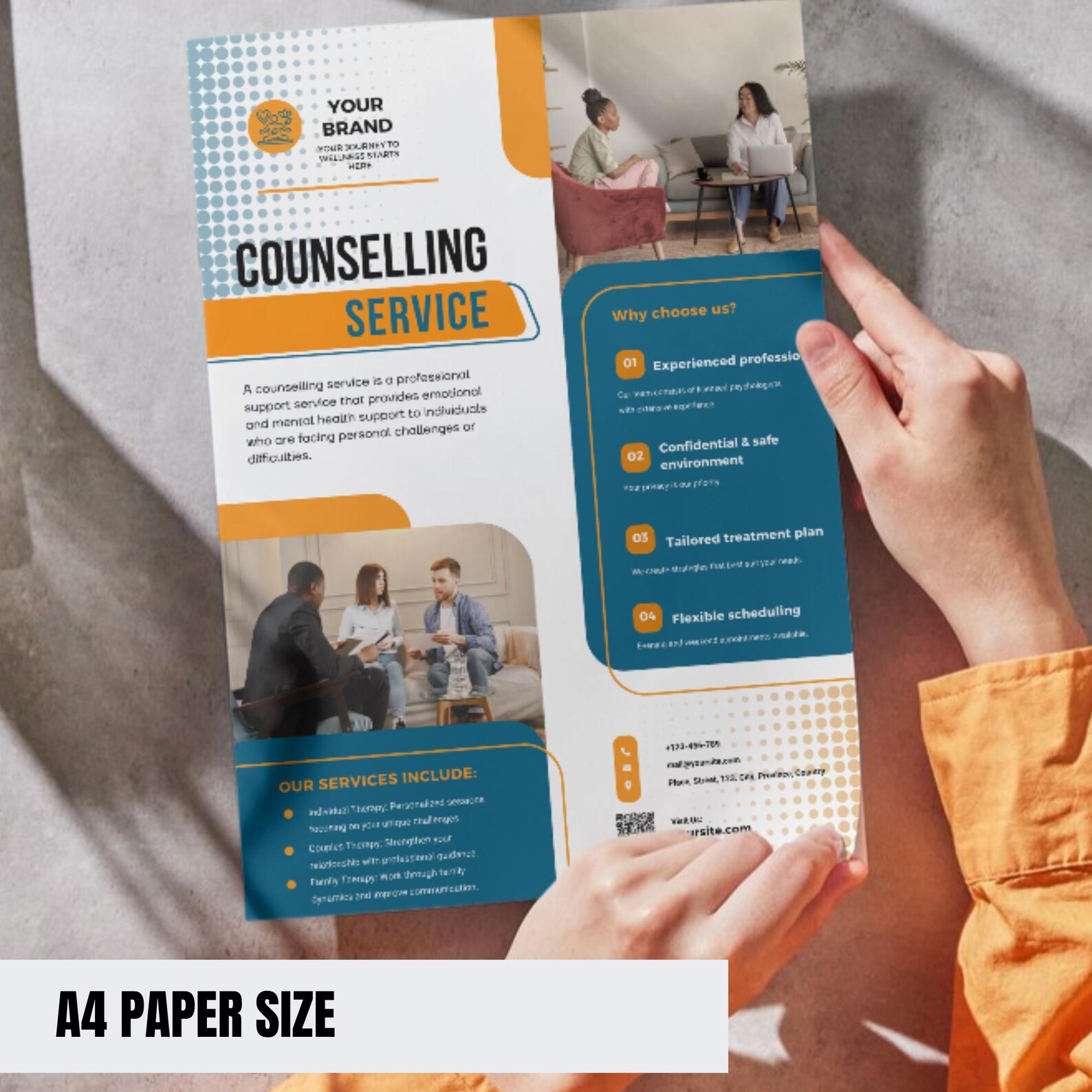 Counseling Service Flyer Template: Customizable CANVA Design - Etsy