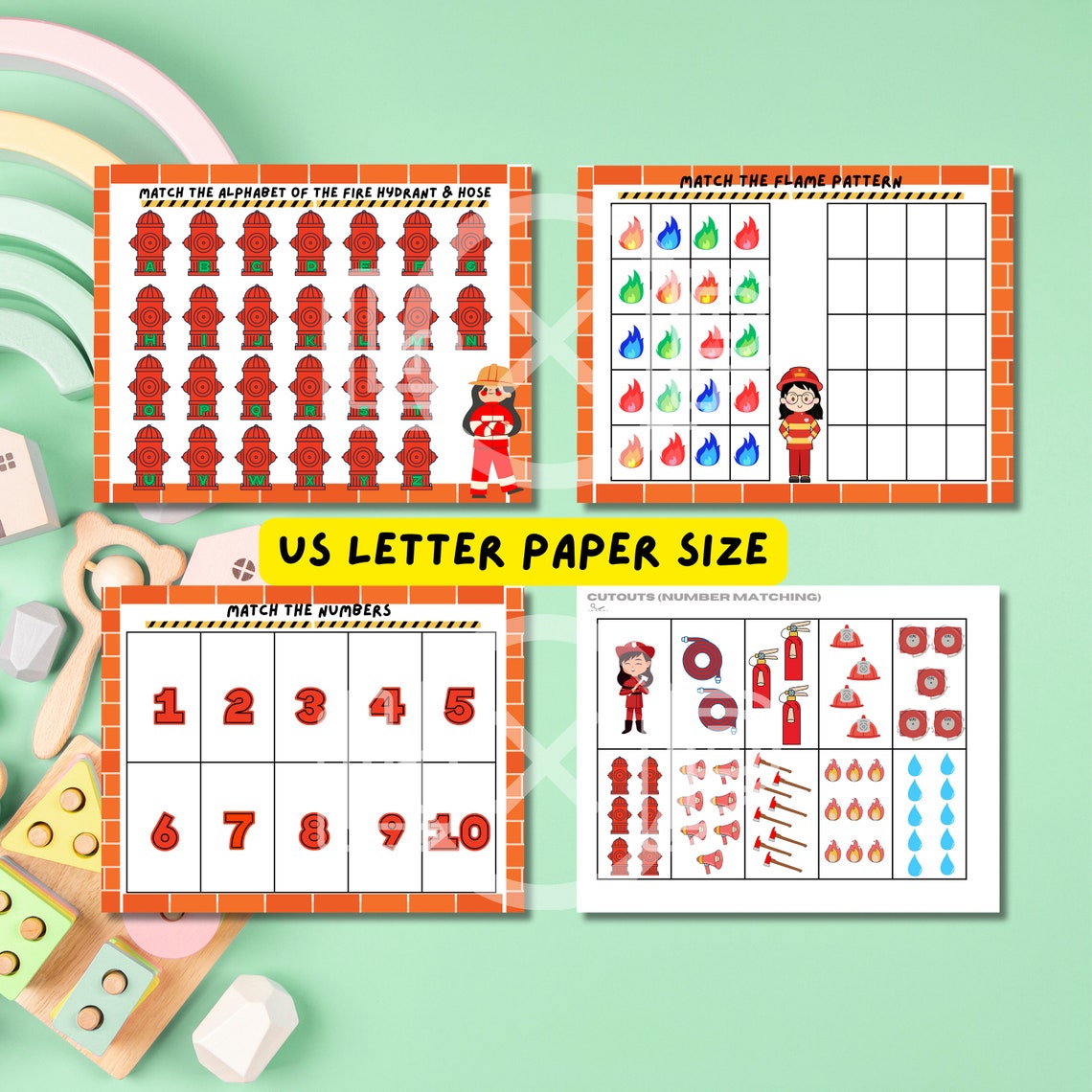Firefighter Theme Busy Book, Digital Download PDF File. Pre School ...