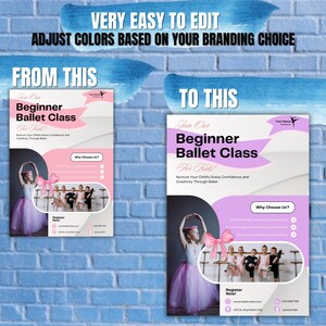 Beginner Ballet Class Flyer & Social Media Post Template | Editable ...