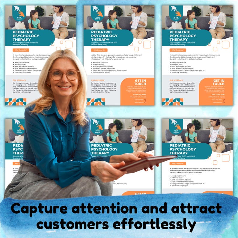 Customizable Child Counseling Flyer Template. Editable Pediatric ...