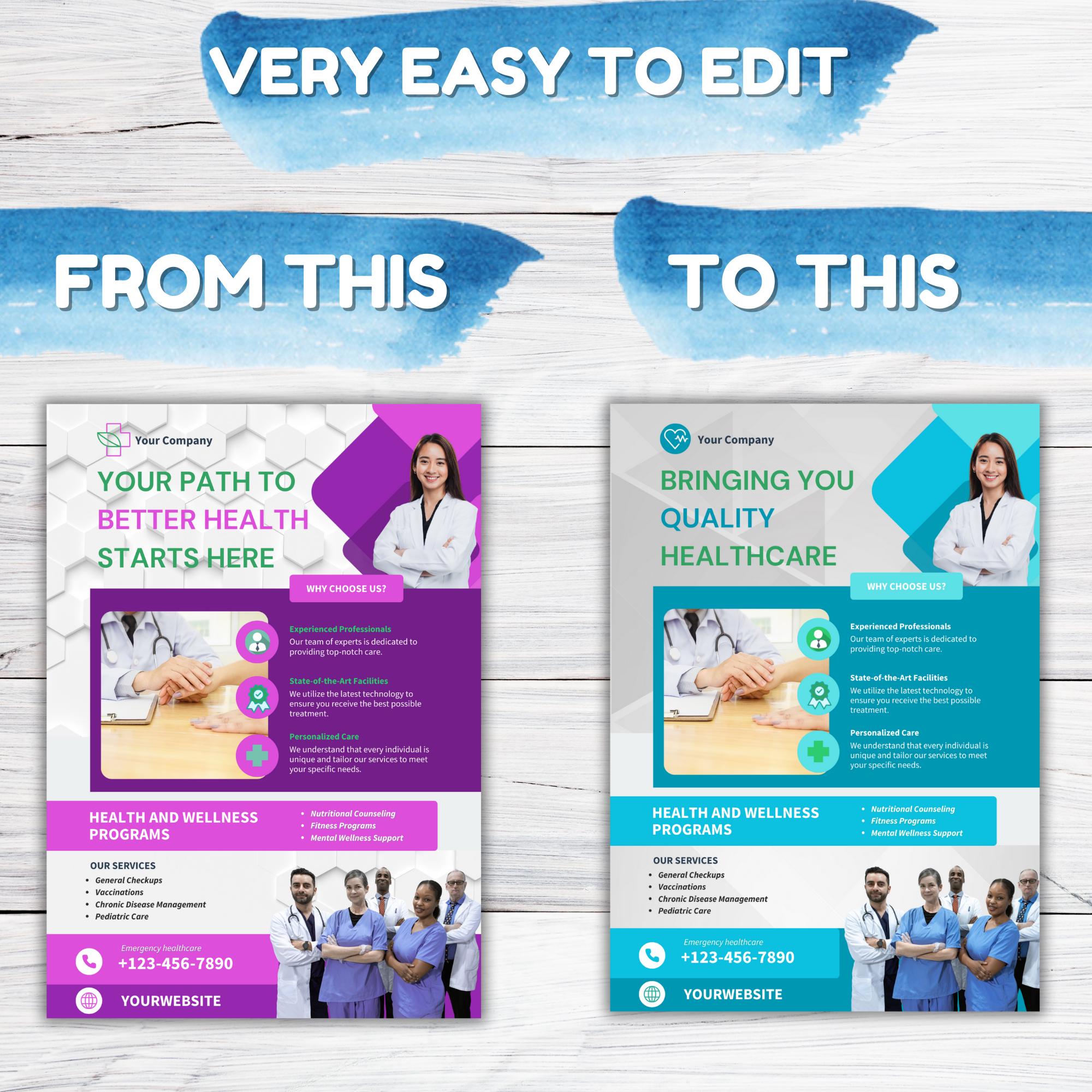 Healthcare Services Flyer Template: Customizable Medical Design (canva ...