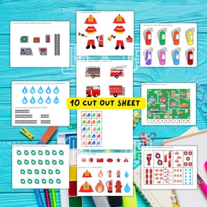Firefighter Theme Busy Book, Digital Download PDF File. Pre School ...