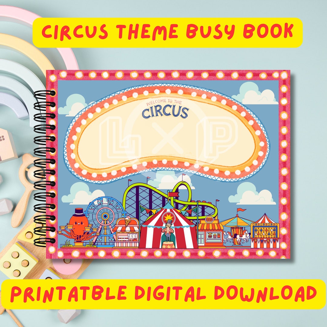 Circus Theme Kid's Busy Book, Printable Digital Download. Pre School ...