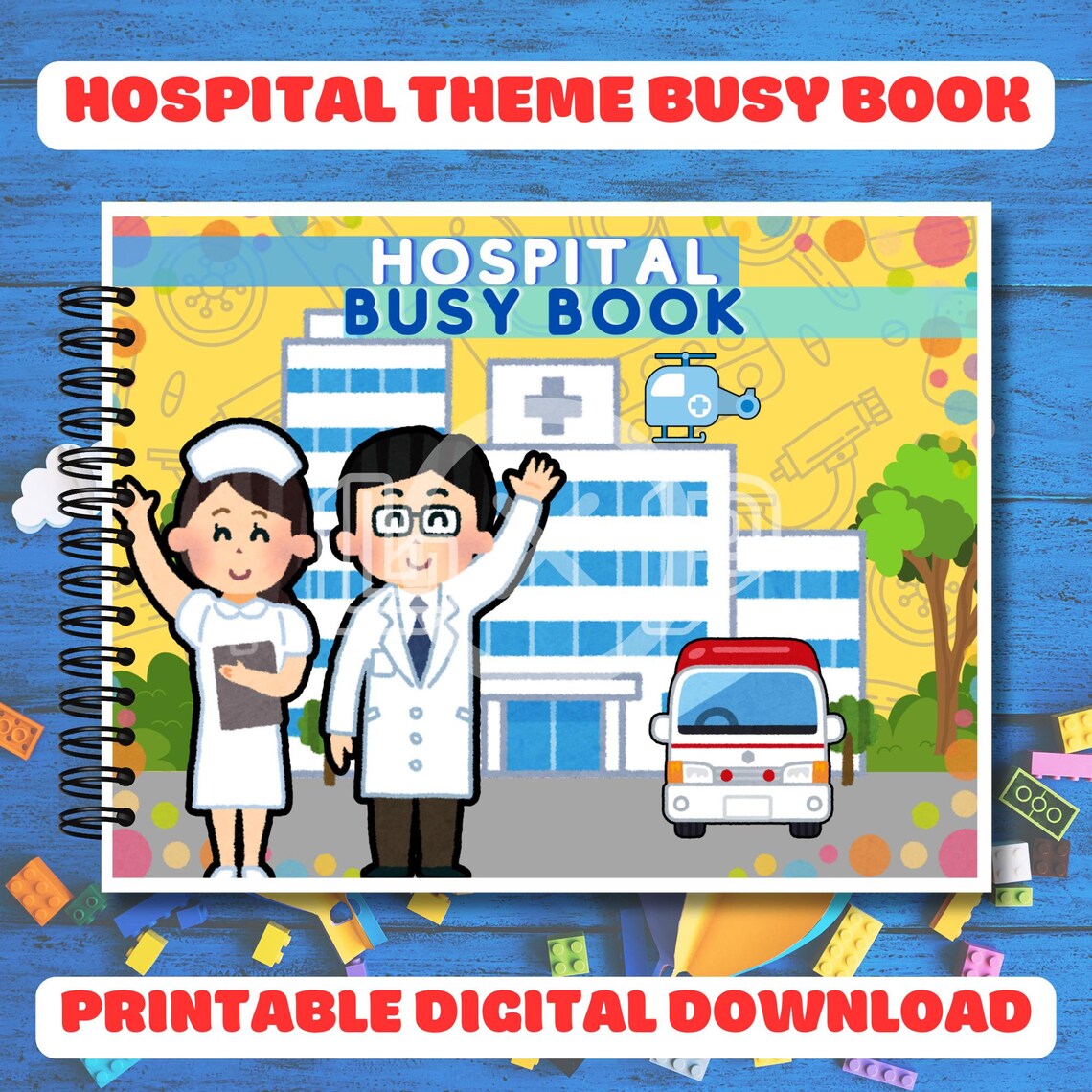 Hospital Theme Busy Book. Digital Download PDF File. Activity Sheets ...