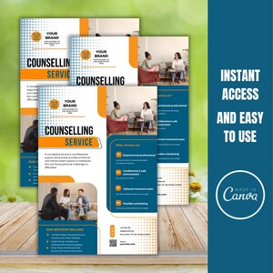 Counseling Service Flyer Template: Customizable CANVA Design - Etsy