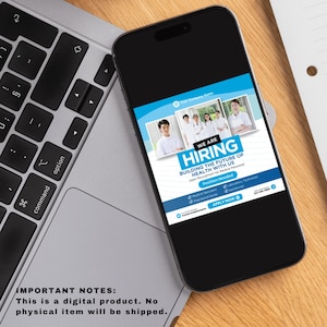 Medical Staff Hiring Flyer Template | Editable Recruitment Ad Design ...
