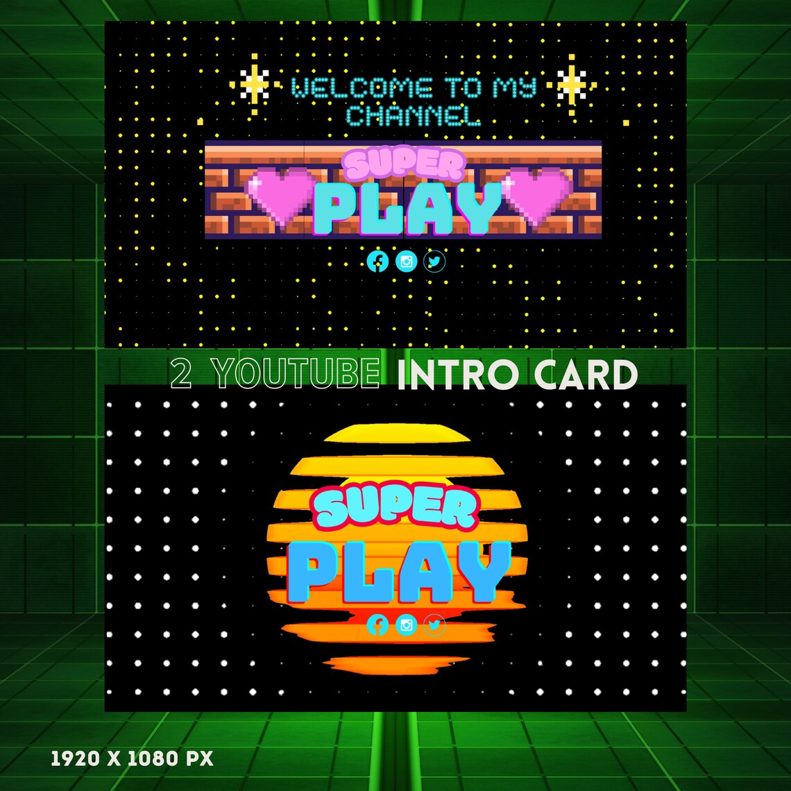 Youtube Gaming Vlog Branding Kit, Editable Digital Download. Canva ...