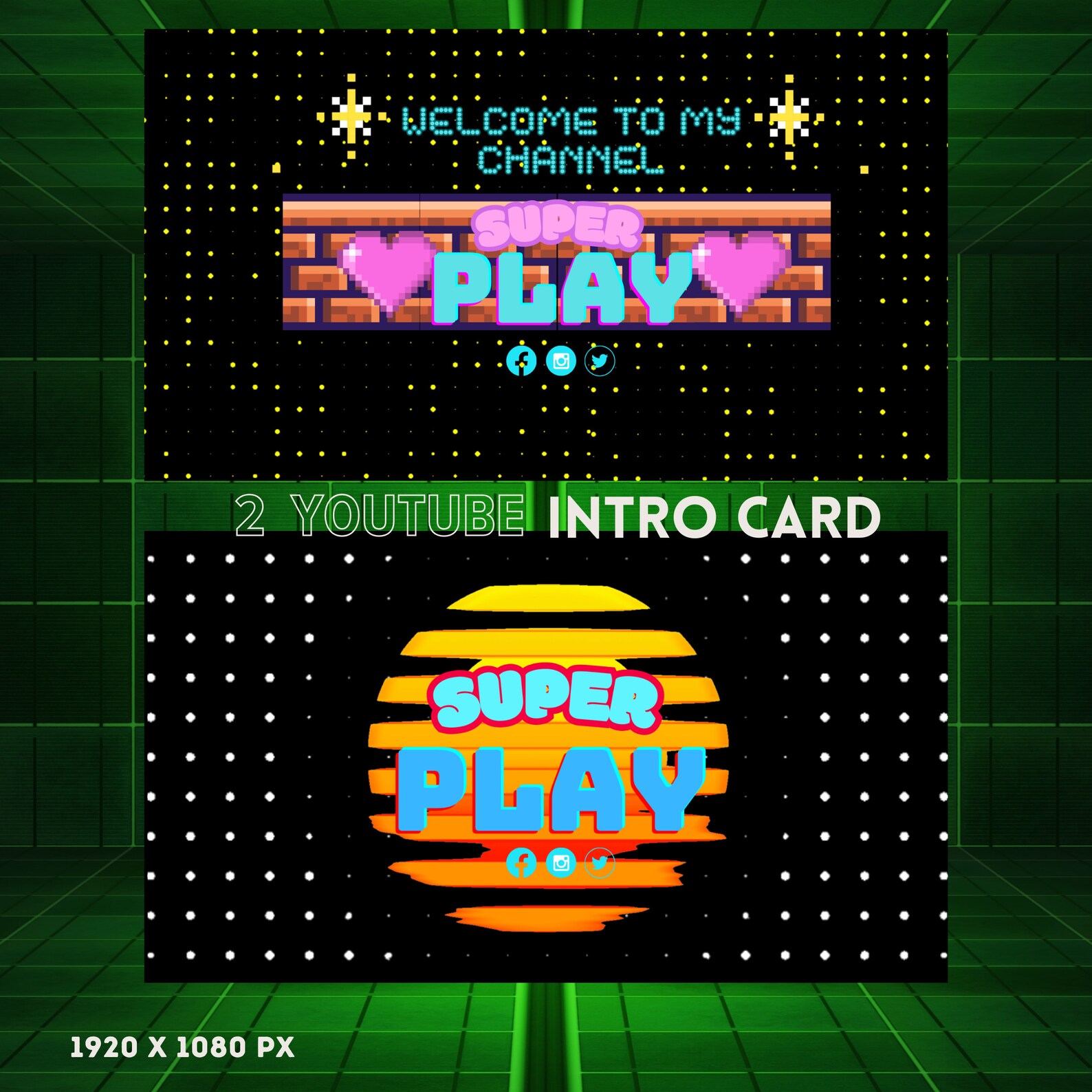 Youtube Gaming Vlog Branding Kit, Editable Digital Download. Canva ...