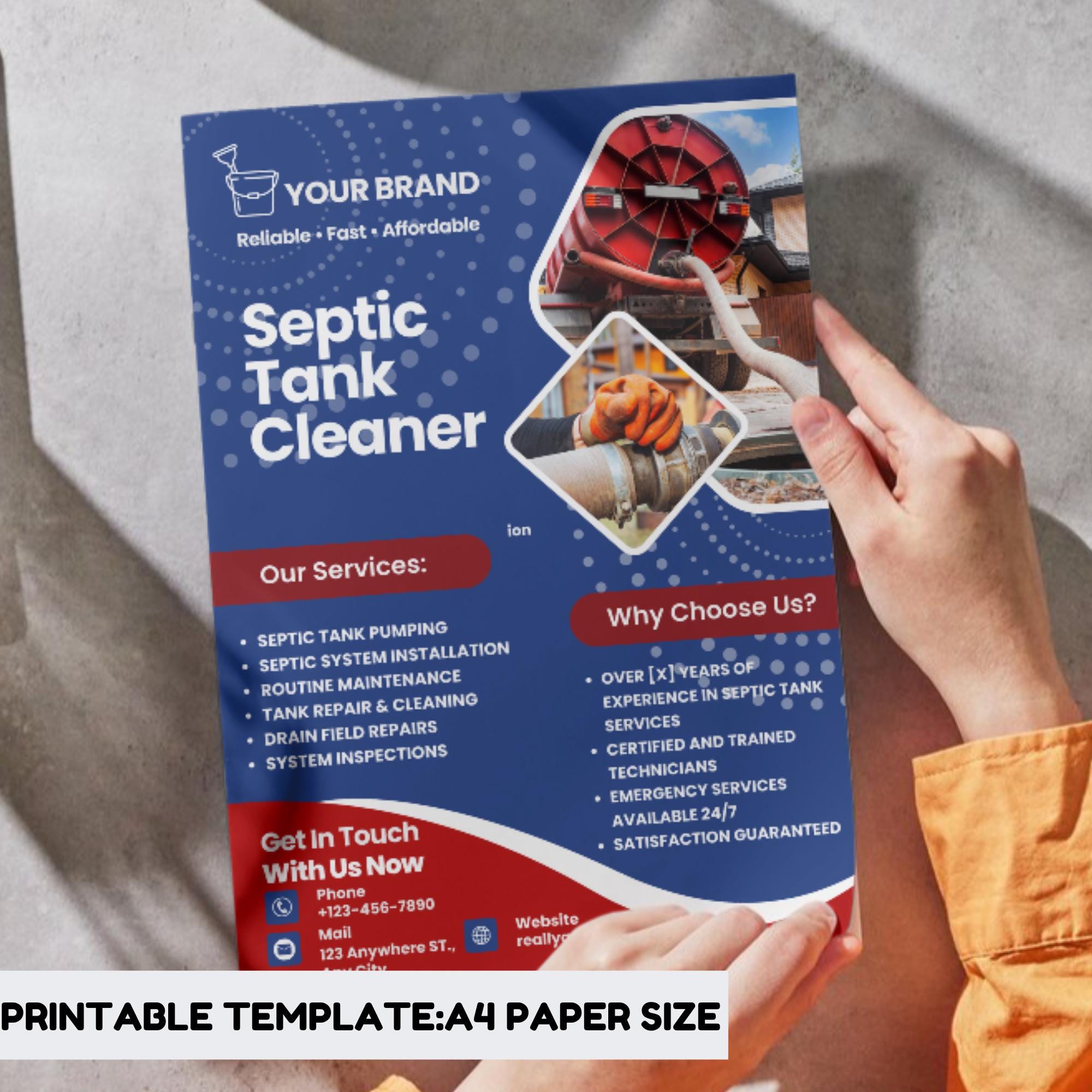 Septic Tank Cleaner Flyer Template: Canva Design (digital Download) - Etsy