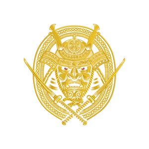 Samurai Embroidery Machine Design, Samurai Head, Japan Embroidery ...
