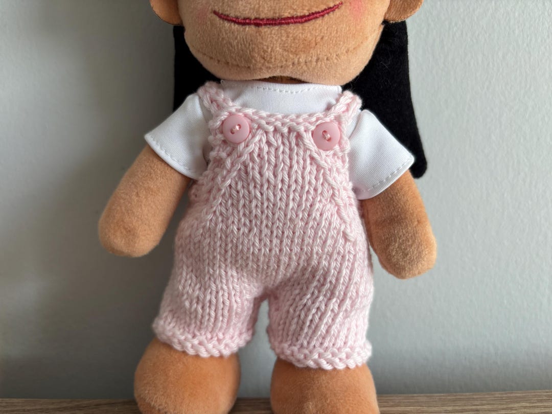 Hand-knit Ballet Pink Overalls for Nuimos - Etsy