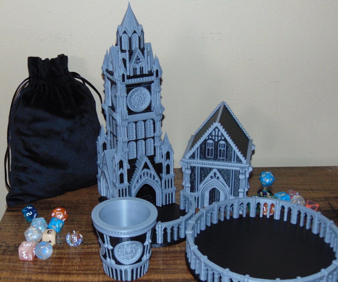3d Printed Dice Bundle - Cathedral of Faith Dice Accessories Bundle ...