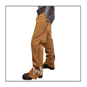 Custom Tan Leather Western Cowboy Shotgun Chaps for Men & Women-rodeo ...