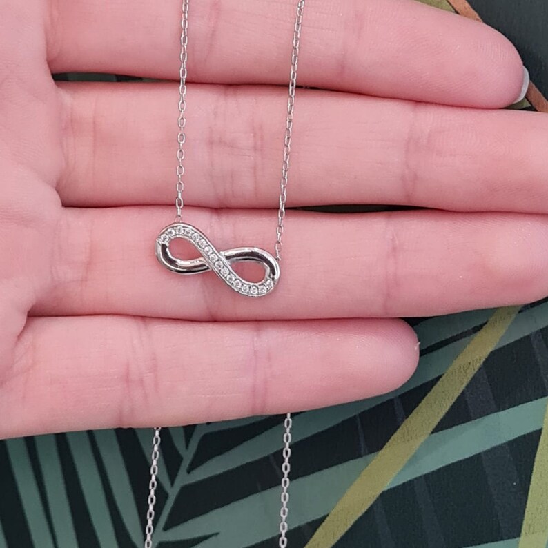 Infinity Symbol Pendant Necklace in Sterling Silver, Cute Necklace, Mom ...