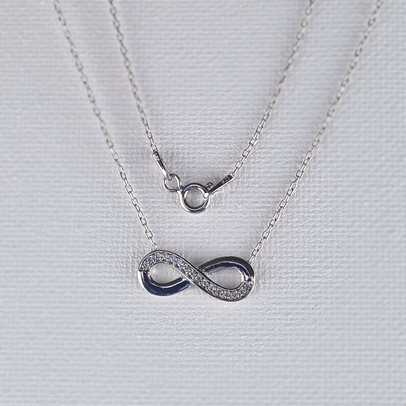 Infinity Symbol Pendant Necklace in Sterling Silver, Cute Necklace, Mom ...
