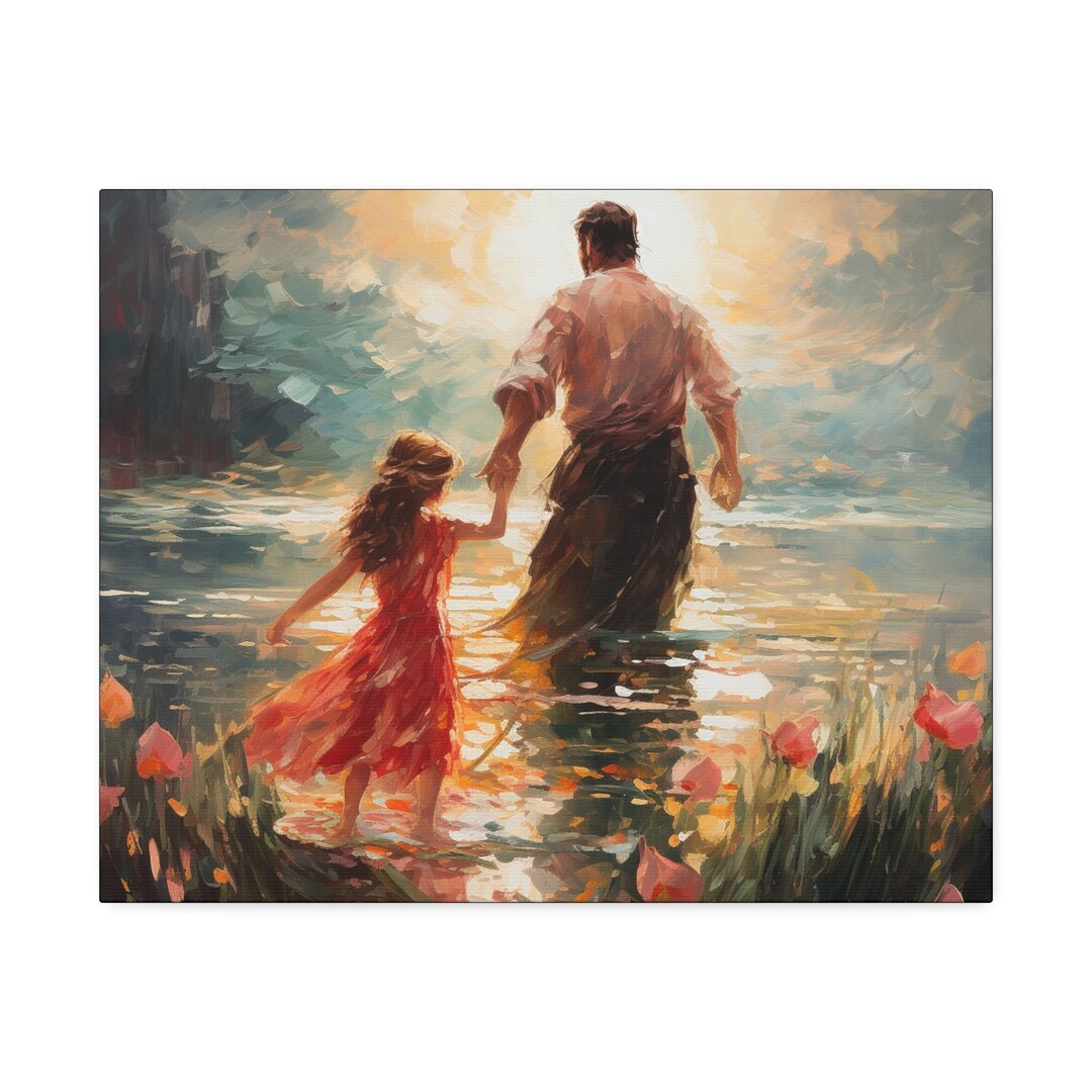 Guidance: Father, Man, Daughter, Girl, Follow, Water, Flowers, Family ...