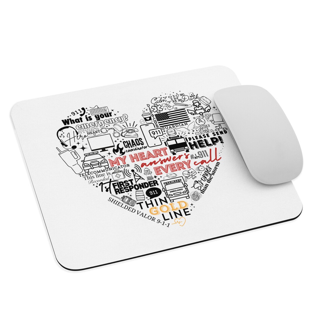 White Dispatch Heart Mouse Pad Dispatch Computer Mouse Pad - Etsy