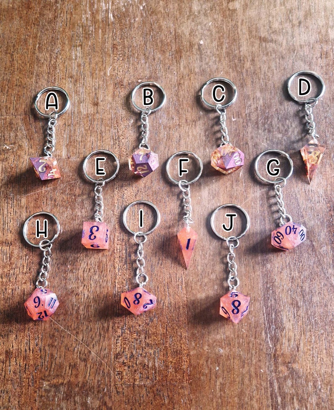 Sharp Edge Dice Key Ring, TTRPG Dice Keychain, DND Dice, Dice Sets ...