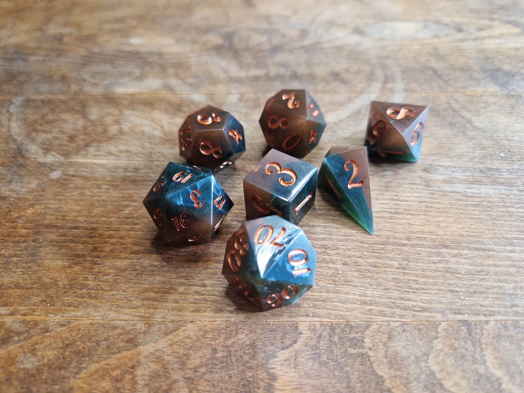 Ancient Oak Dice Set, TTRPG Dice, DND Dice, Dice Sets, Gamer Gift ...