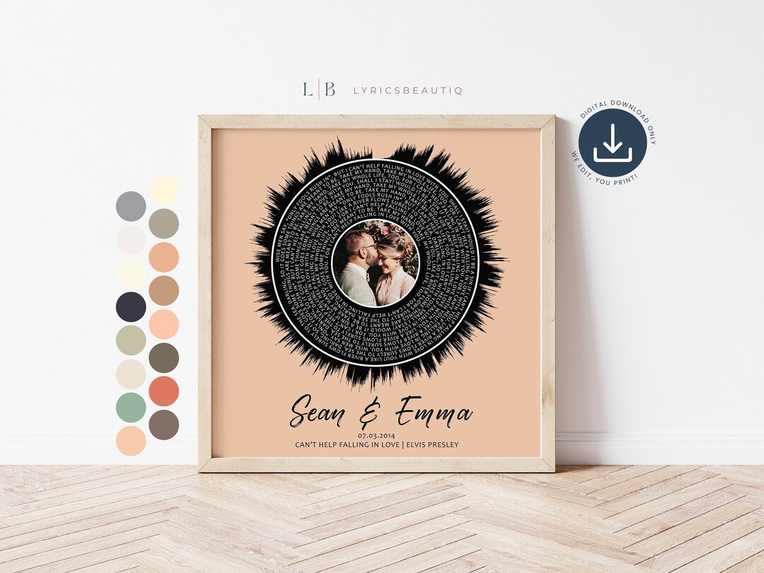 First Dance Song Vinyl 1st Anniversary Gifts for Husband, Wedding Song ...