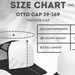 Otto Cap Size Chart Otto Cap Mockup Otto Cap Size Measurements for Cap ...
