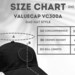 Value Cap Size Chart VC300A Valuecap Size Chart Valuecap Mockup Dad Hat ...