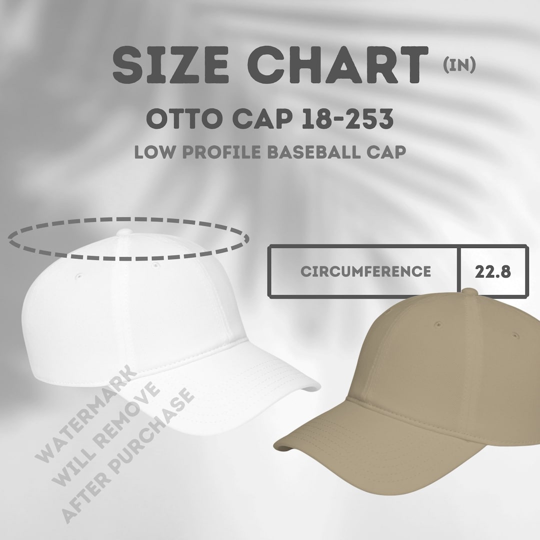 Otto Cap Size Chart Otto Cap Mockup Otto Cap Size Measurement Chart - Etsy