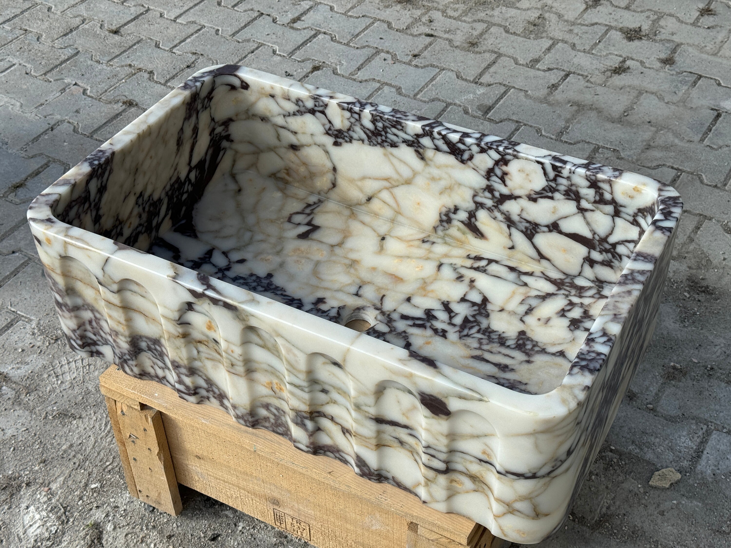 Calacatta Viola Marble Sink,farm House, Marble Wash Basin,trendy ...