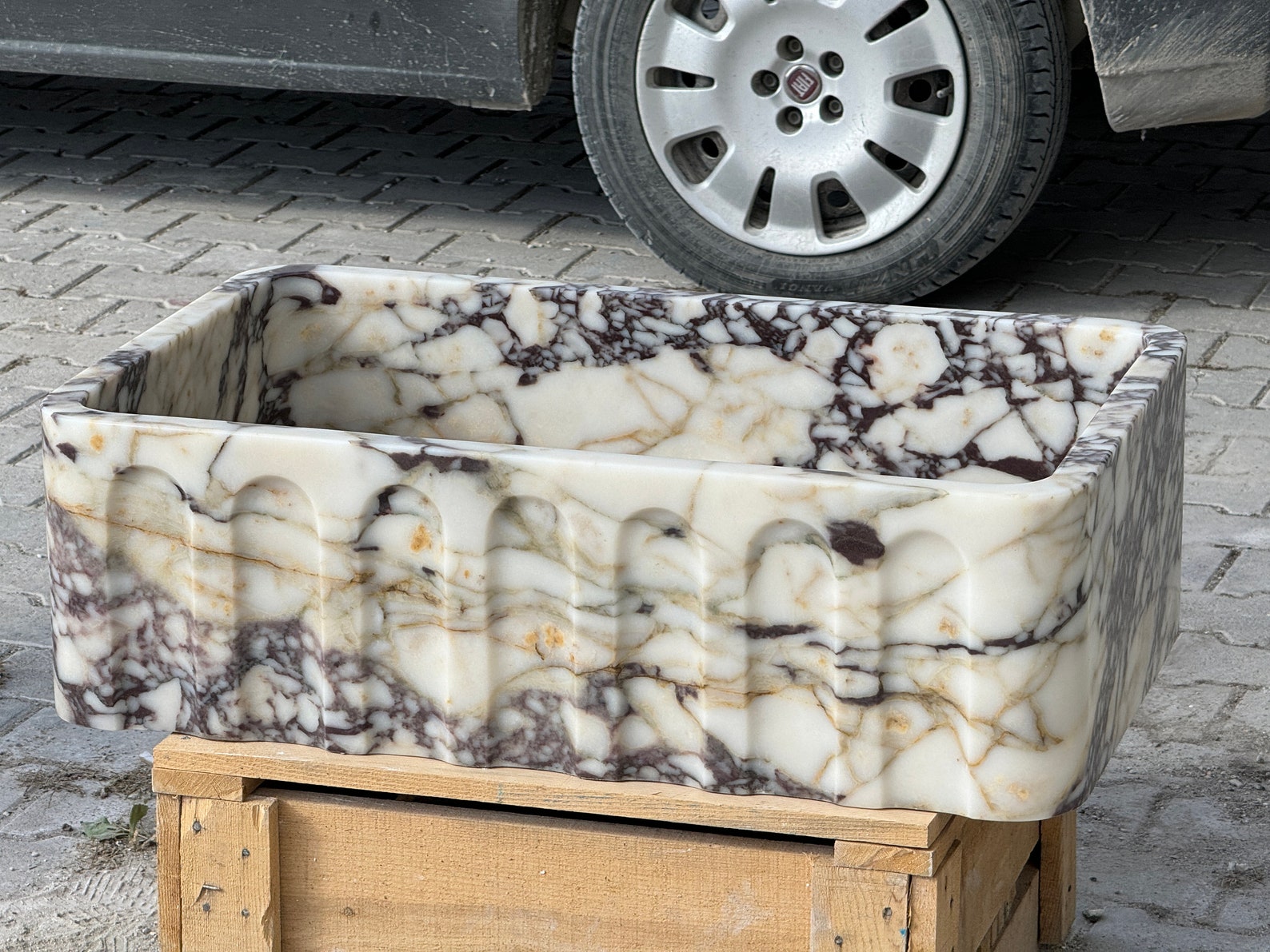 Calacatta Viola Marble Sink,farm House, Marble Wash Basin,trendy ...