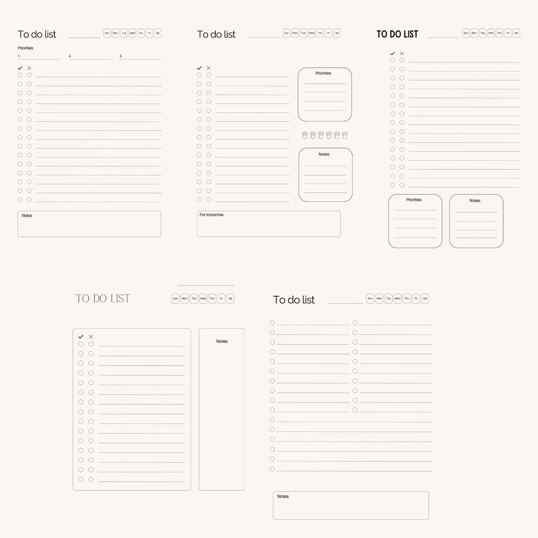 Digital to Do List A4 Template, Dark Mode to Do List Page, Undated to ...