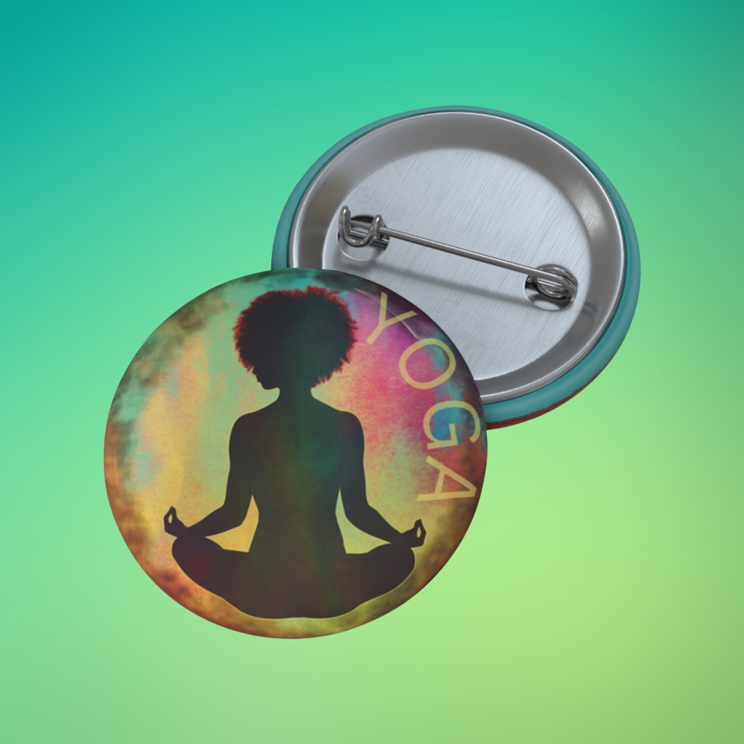 Skill2 Yoga Coping Skills Custom Button, Mindful Movement Yoga Badge ...