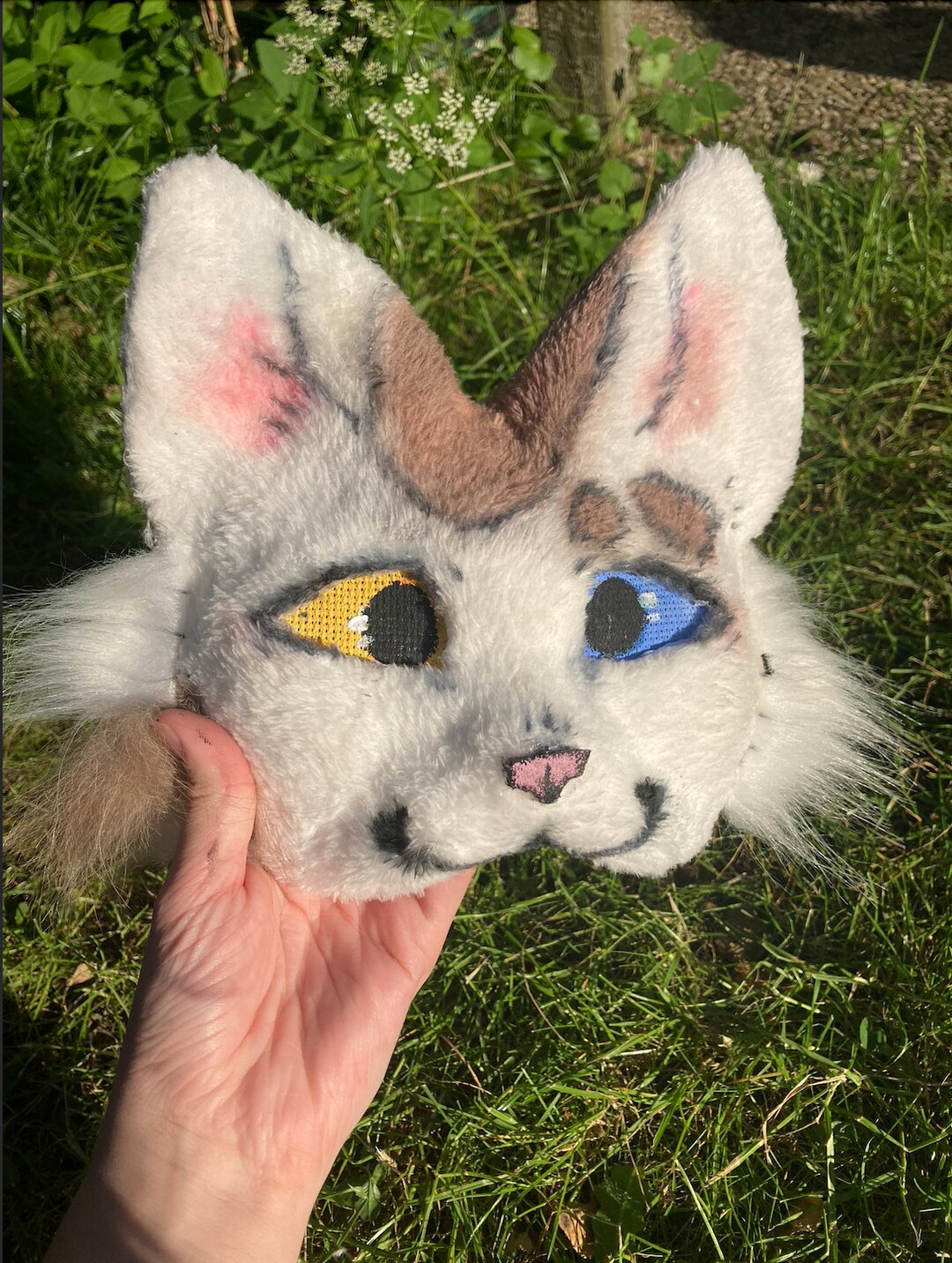 Therian Brown and White Mask - Etsy