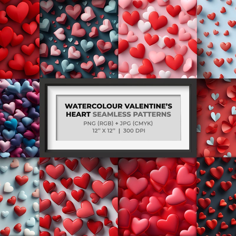 Valentine Digital Paper - Etsy