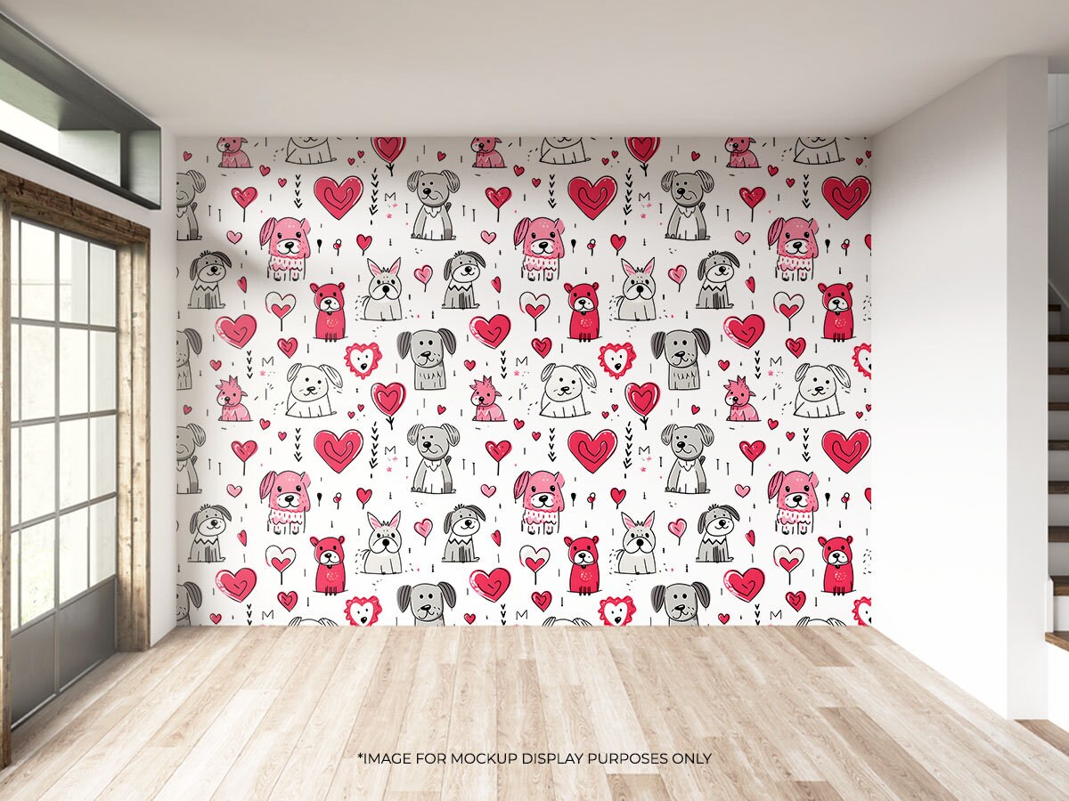 10 Cute Doodle Dog Seamless Digital Patterns, Party Prints, Background ...