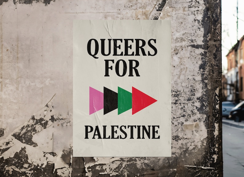 Queers for Palestine Free Palestine Poster, Printable Wall Art, Digital ...