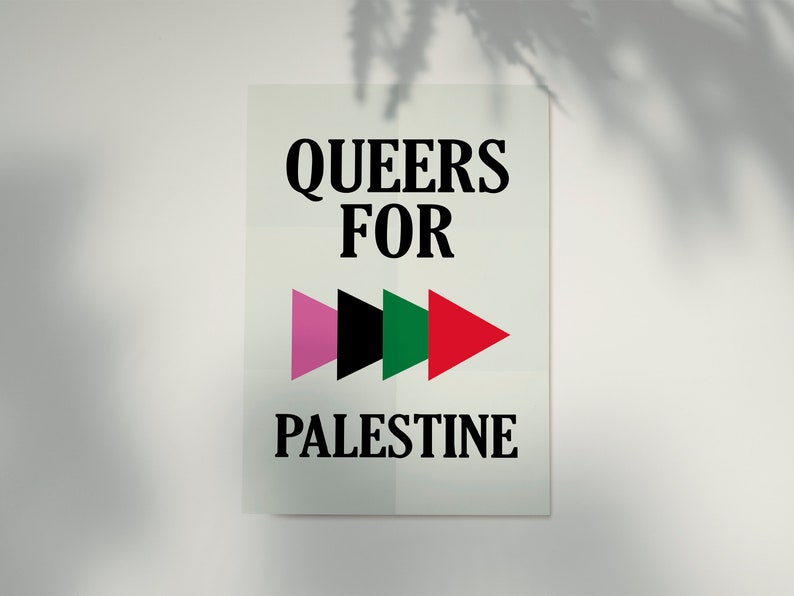 Queers for Palestine Free Palestine Poster, Printable Wall Art, Digital ...